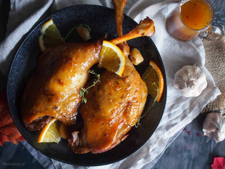 Udka gęsie duszone w karmelu / Goose legs braised with caramel sauce ...
