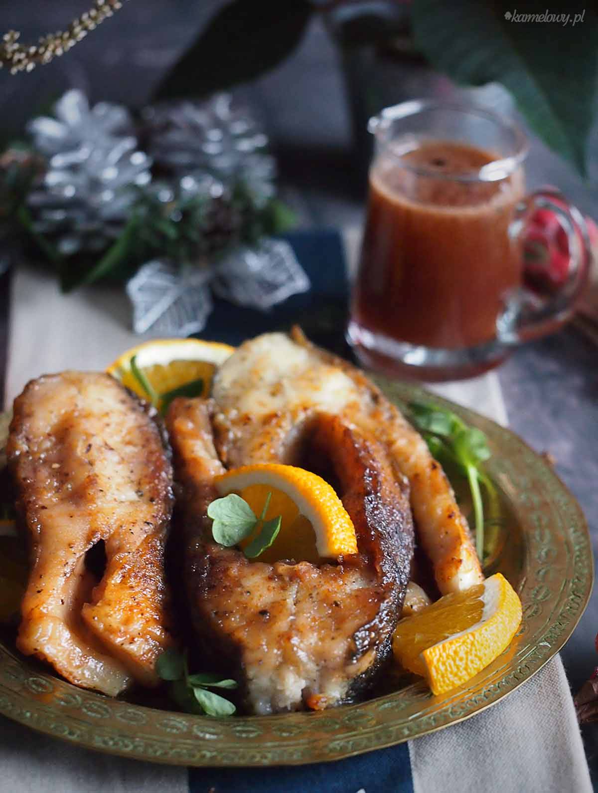 Karp w sosie miodowo-pomarańczowym / Carp with honey orange sauce ...